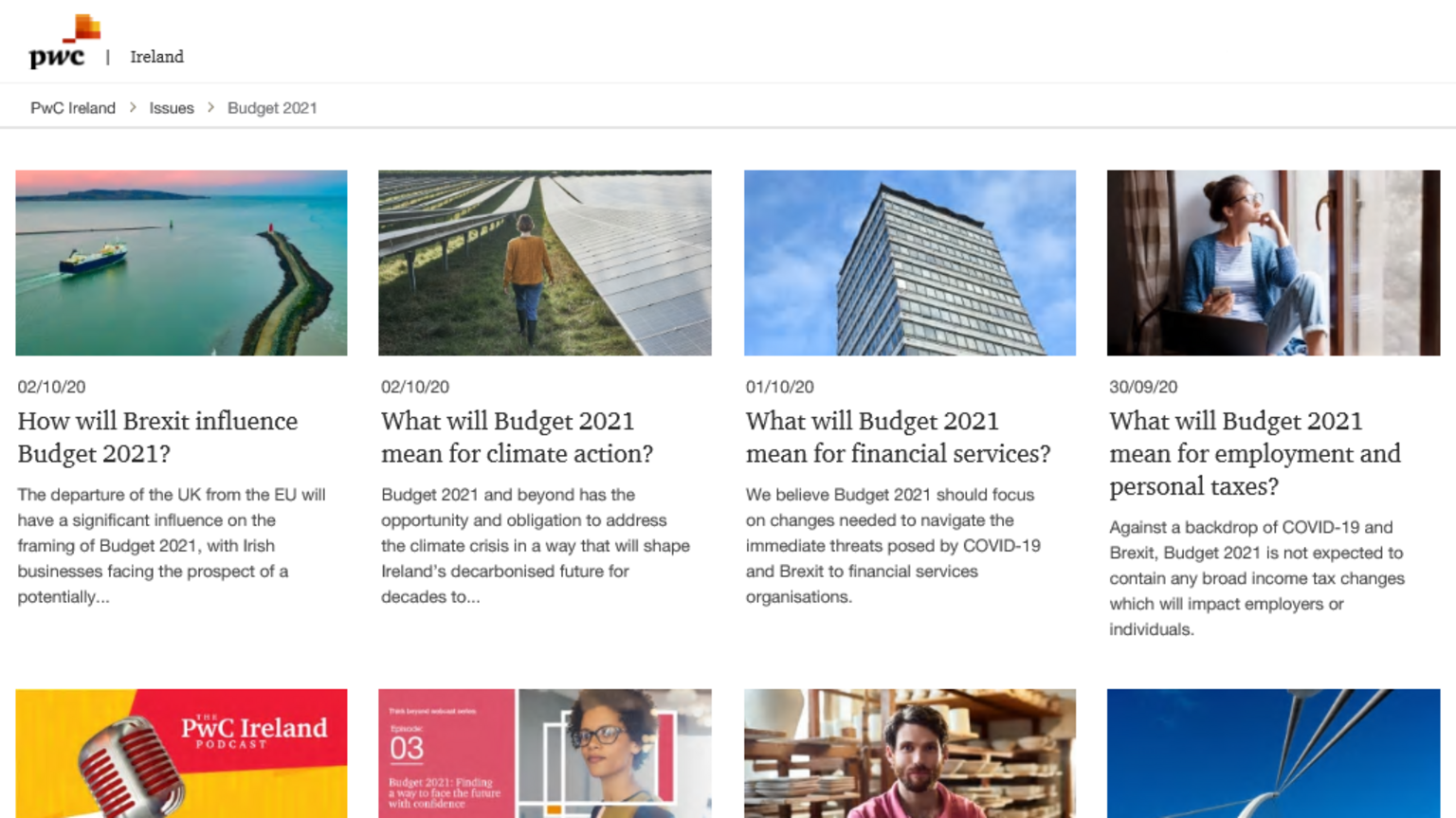 PwC - Budget 2021 | FRENCH IRELAND CHAMBER OF COMMERCE